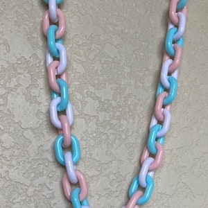 Cotton Candy Chunky Chain Necklace for Decora/ Fairy Kei/ Kawaii ...