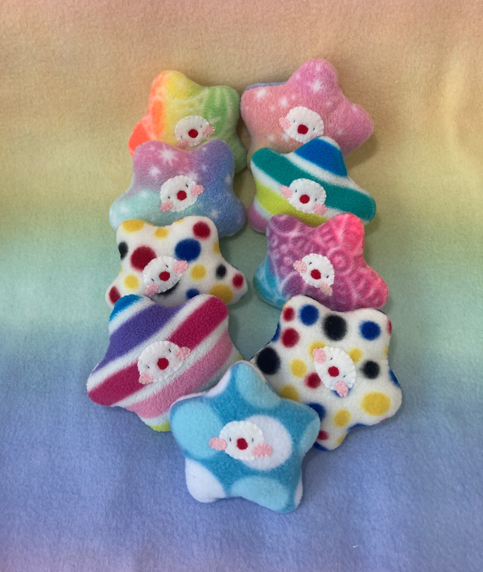 Puff Star Clown Plushies - Etsy