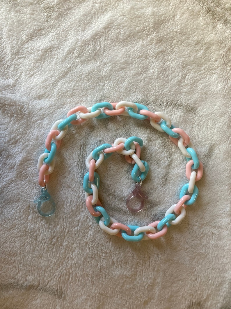 Chunky Pastel Belt Chain for Decora/ Fairy Kei/ Pride/ - Etsy