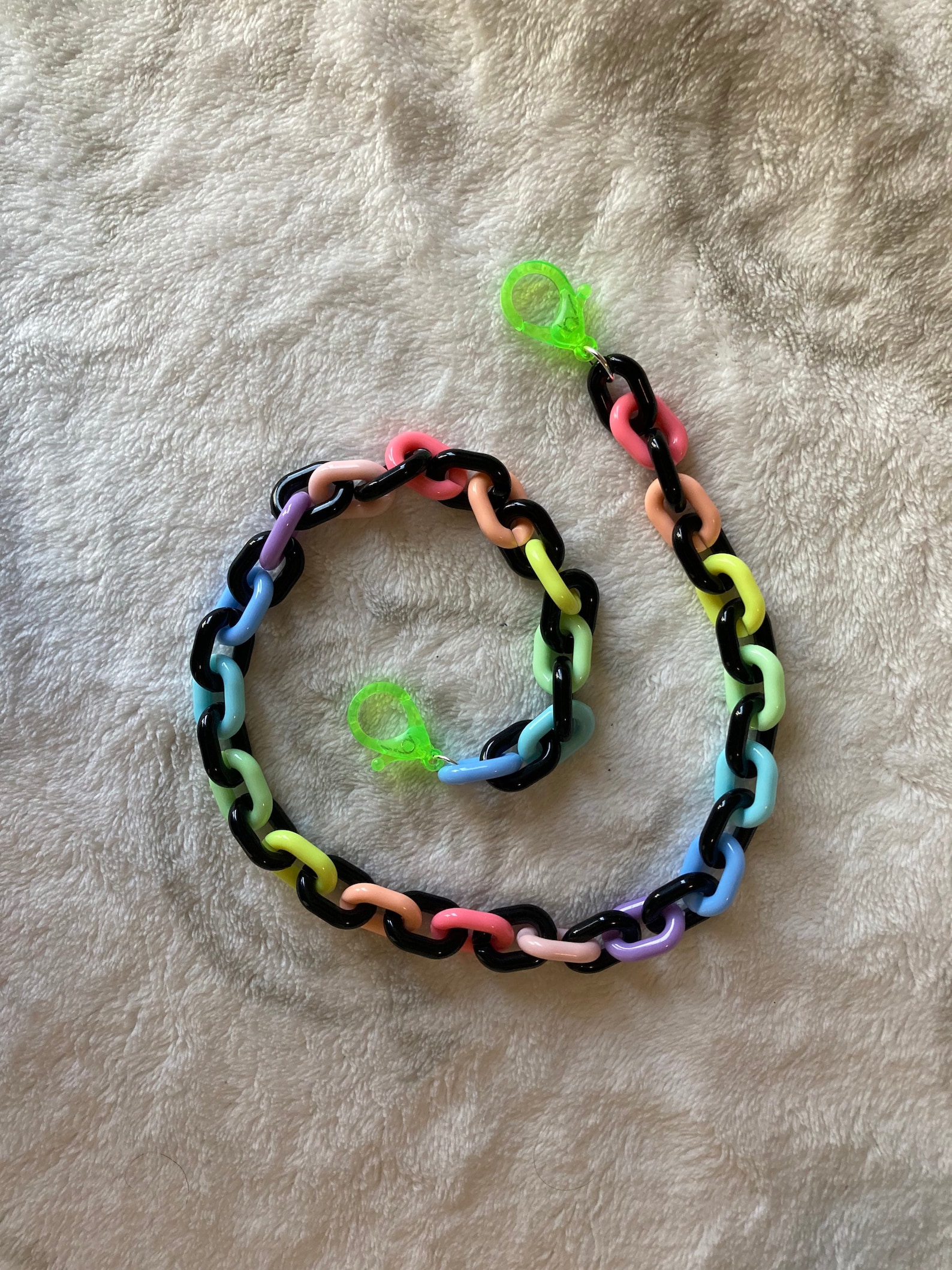 Chunky Pastel Belt Chain for Decora/ Fairy Kei/ Pride/ - Etsy