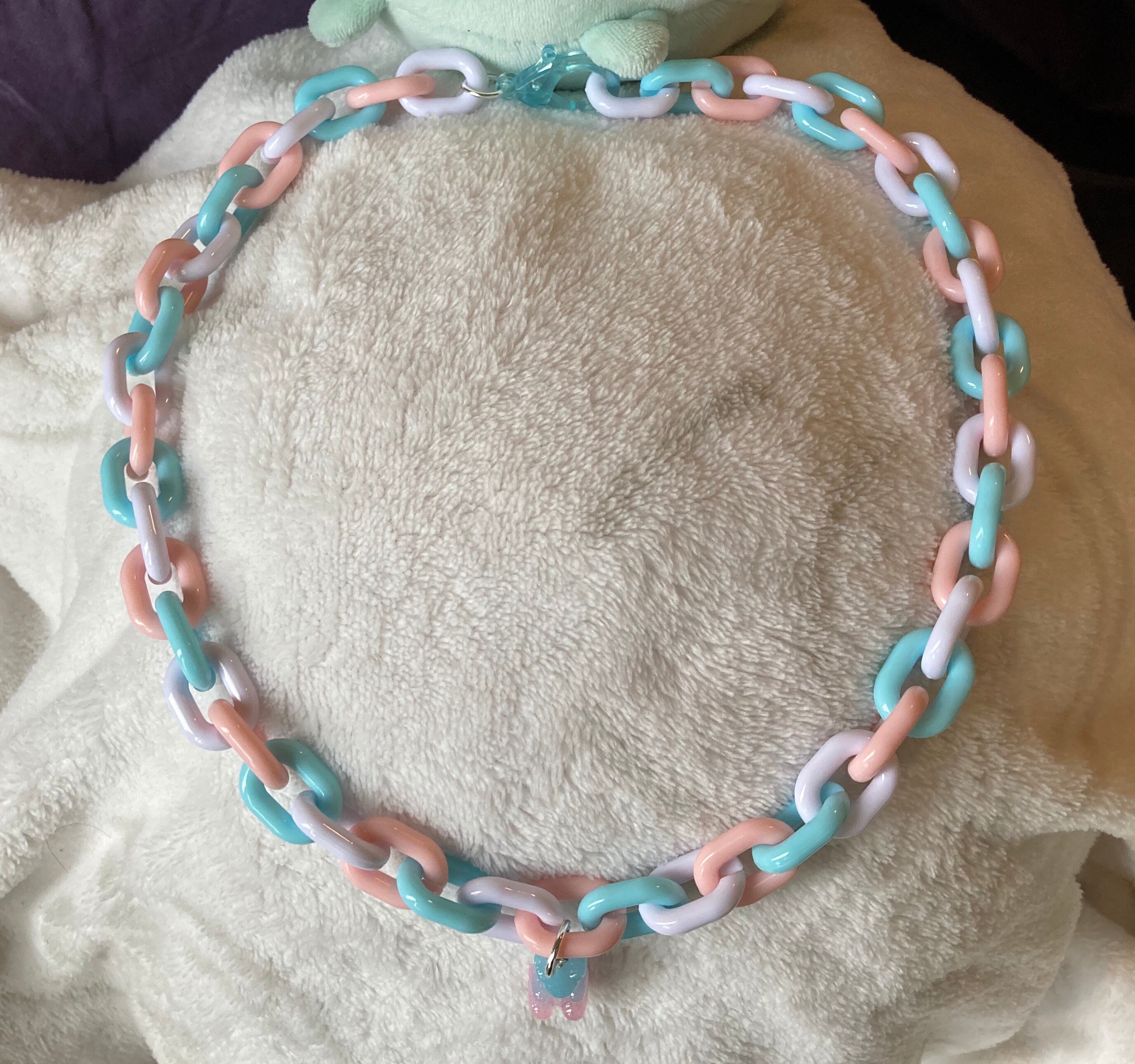 Cotton Candy Chunky Chain Necklace for Decora/ Fairy Kei/ - Etsy