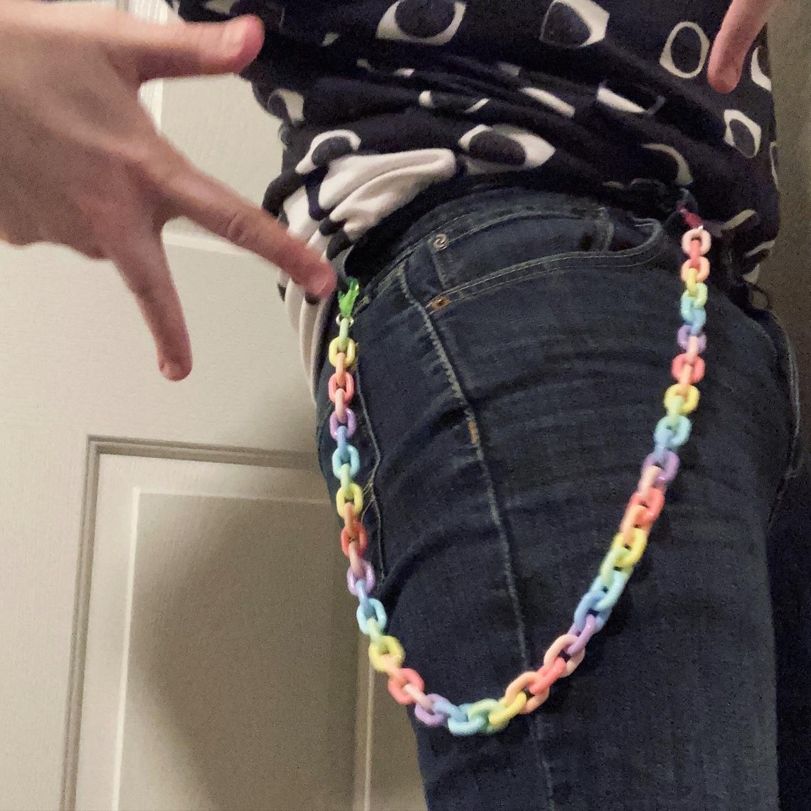 Chunky Pastel Belt Chain for Decora/ Fairy Kei/ Pride/ - Etsy