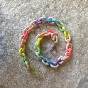 Chunky Pastel Belt Chain - for Decora/ Fairy Kei/ Pride/ Kandi ...