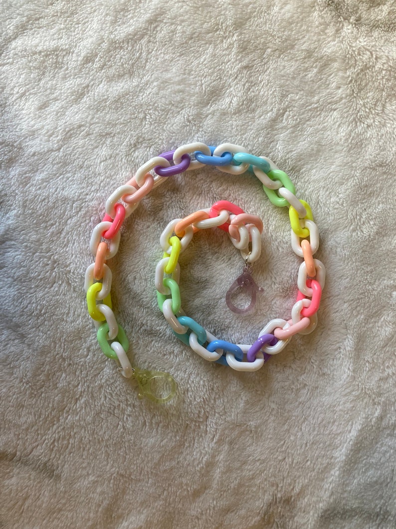 Chunky Pastel Belt Chain for Decora/ Fairy Kei/ Pride/ - Etsy