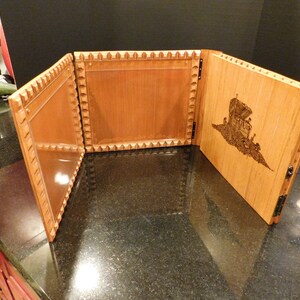 Folding DM Screen, Hand Wood Burned Design. - Etsy
