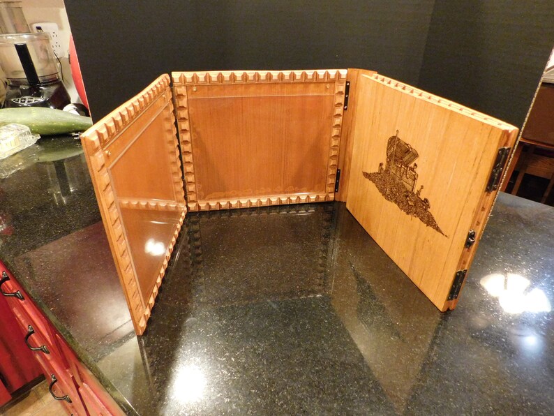 Folding DM Screen, Hand Wood Burned Design. - Etsy