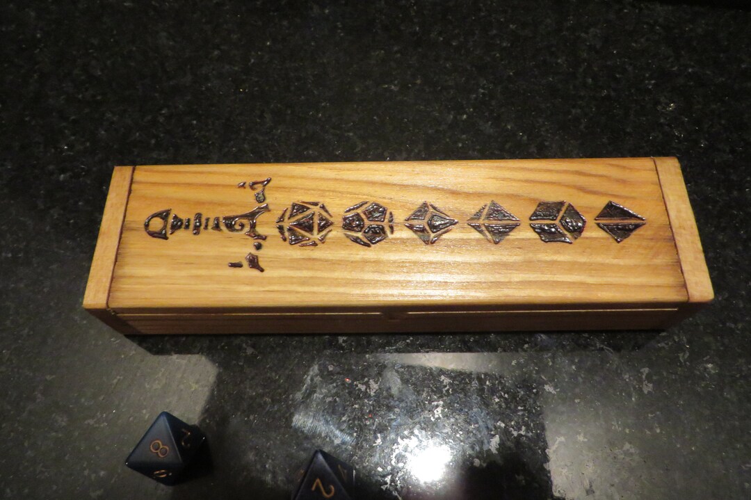 Wood Burned RPG Dnd Dice Storage Box - Etsy