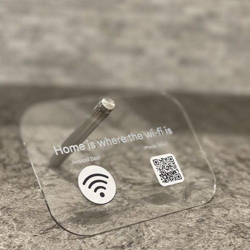 Wifi QR Code Sign Wifi Password Sign Custom Acrylic Sign - Etsy