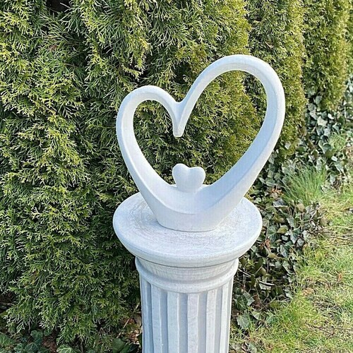Outdoor Sculpture Heart Stone Garden Statue Backyard Decor - Etsy