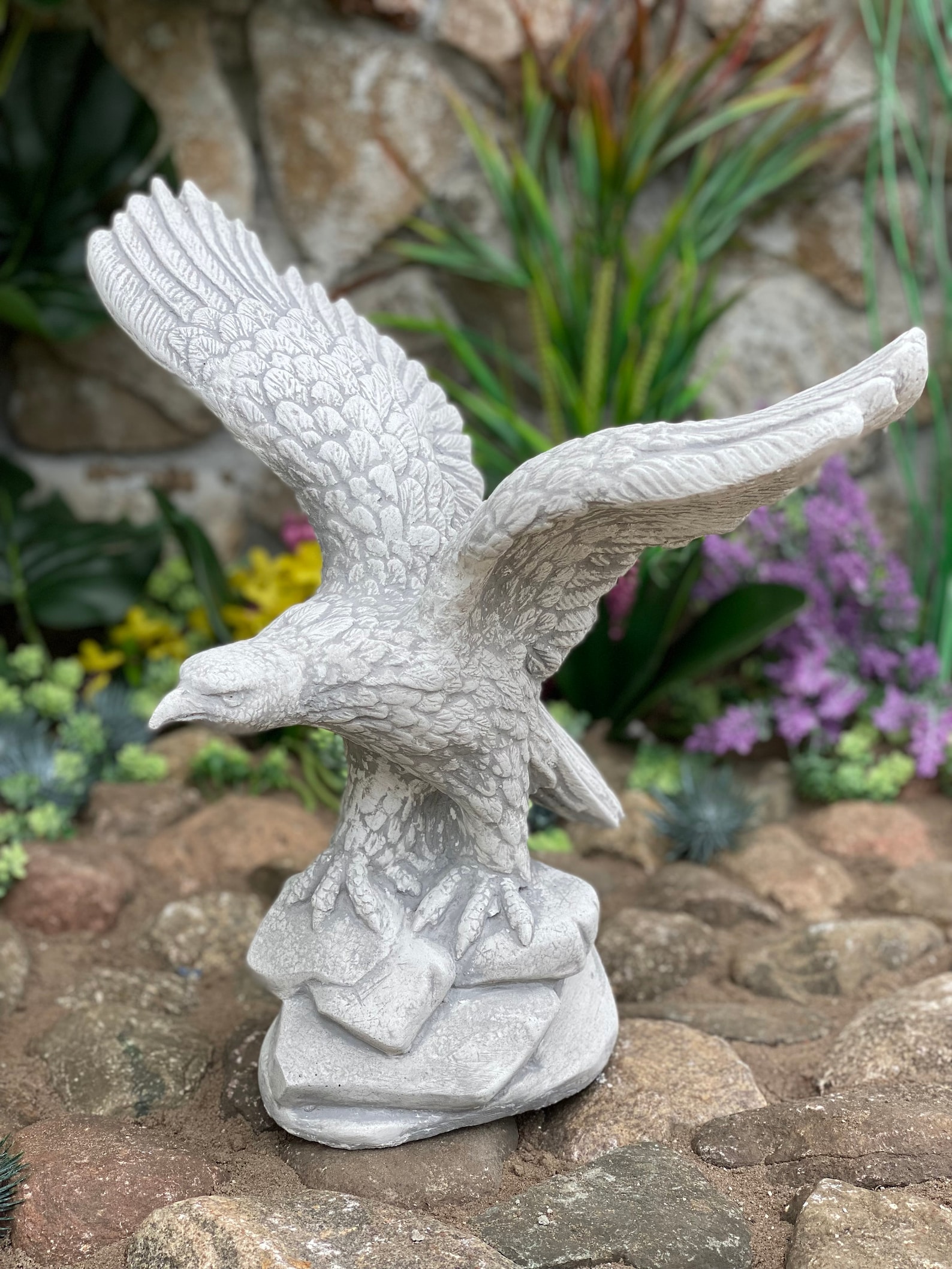 Eagle Garden Statue Concrete Eagle Sculpture Bird Concrete - Etsy Canada