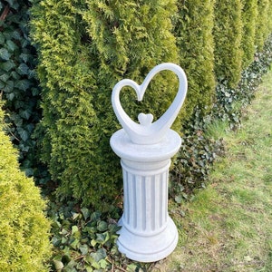 Outdoor Sculpture Heart Stone Garden Statue Backyard Decor - Etsy
