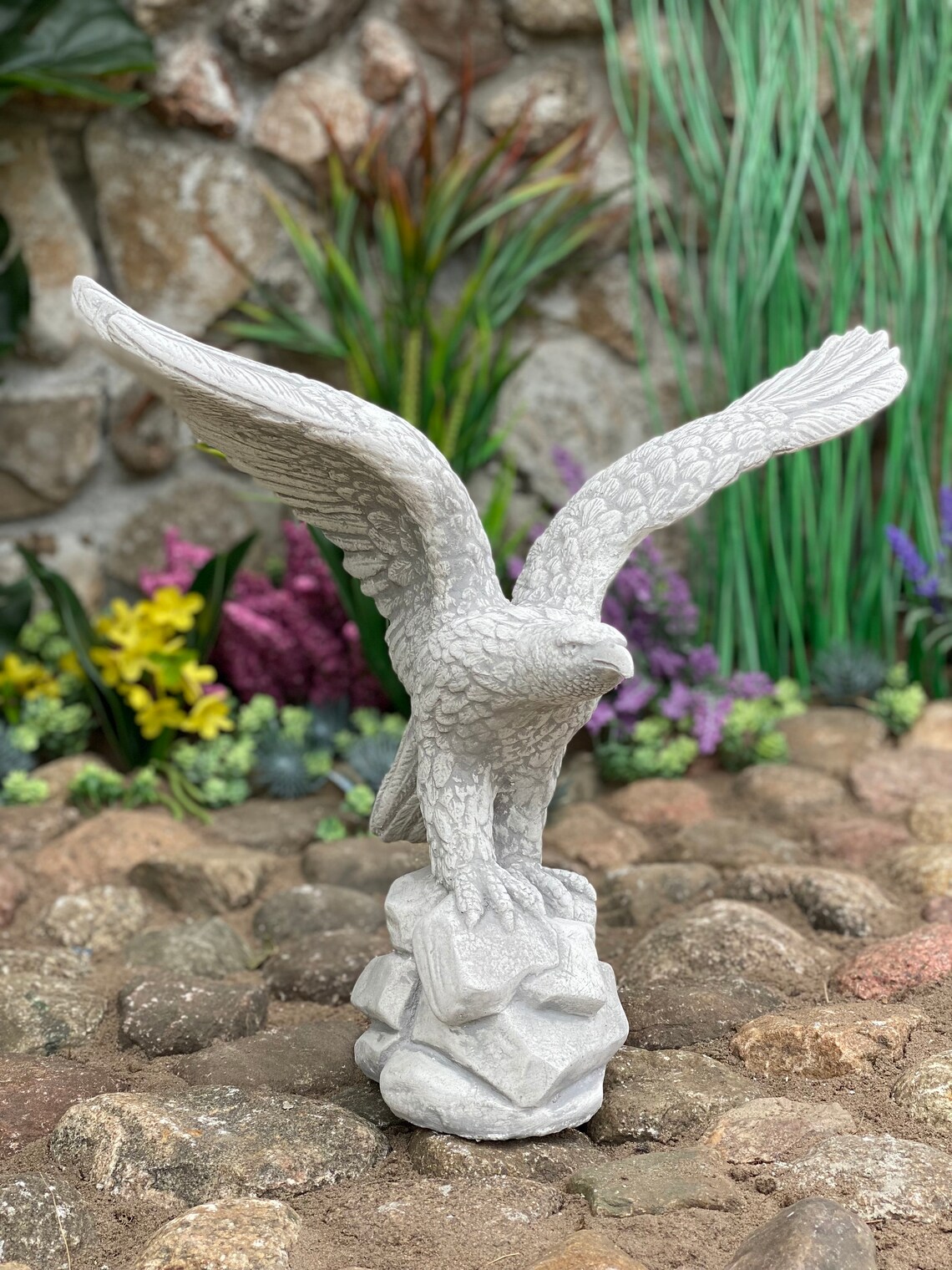 Eagle Garden Statue Concrete Eagle Sculpture Bird Concrete - Etsy Canada