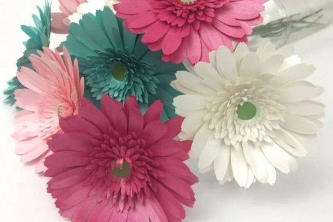 Gerbera Daisy Paper Flower Cut Files - Etsy
