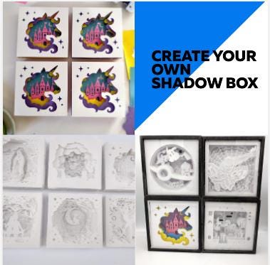 9 Shadow Box Designs SVG Bundle - Etsy