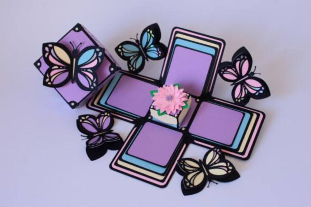 Butterfly Exploding Box 3D Cut Files - Etsy
