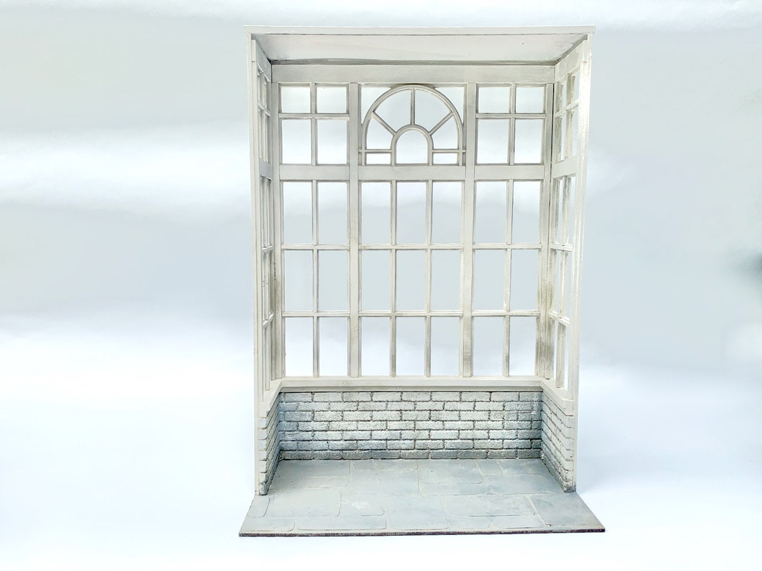 DIY Kit - 1:12 Scale Conservatory Window Miniature Dolls House Room Box ...