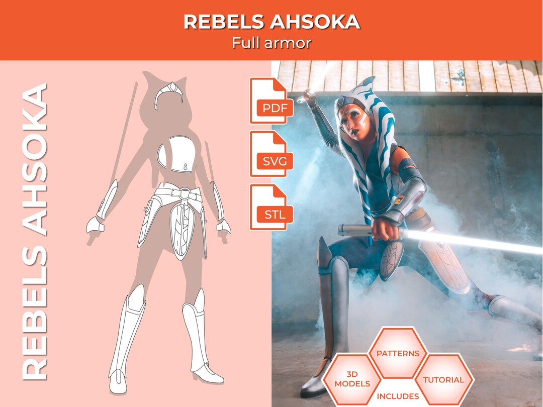 Ahsoka Rebels Armor - PATTERNS & TUTORIAL - Etsy