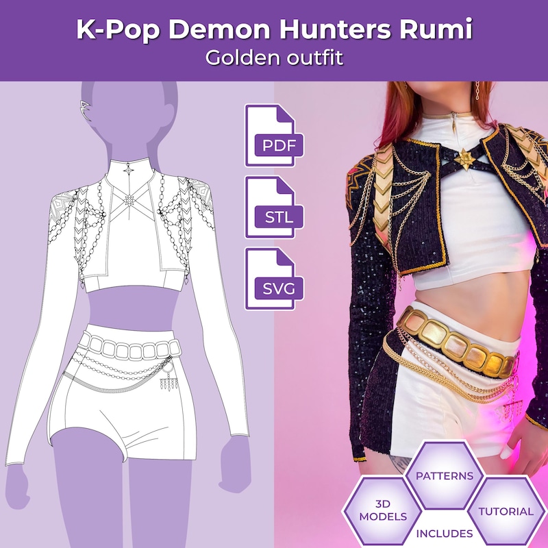 Kpop demon hunters costumes golden rumi - Etsy España