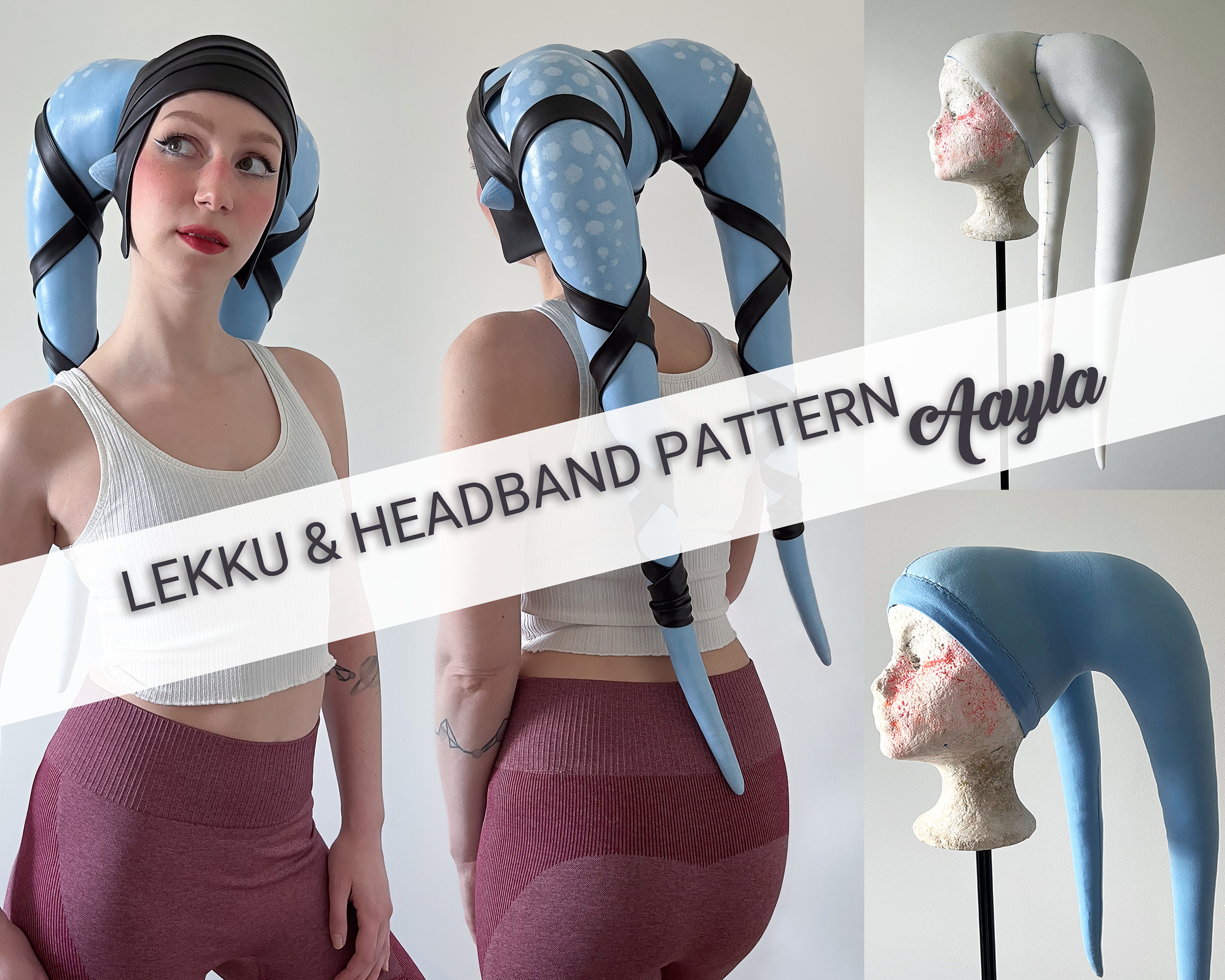 Aayla Secura Clone Wars Twi'lek Lekku and Headband - COMPLETE PATTERNS ...