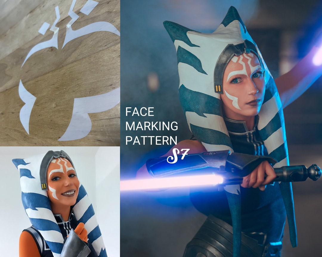 Ahsoka Clone Wars S7 Face Markings - PATTERNS & TUTORIAL - Etsy
