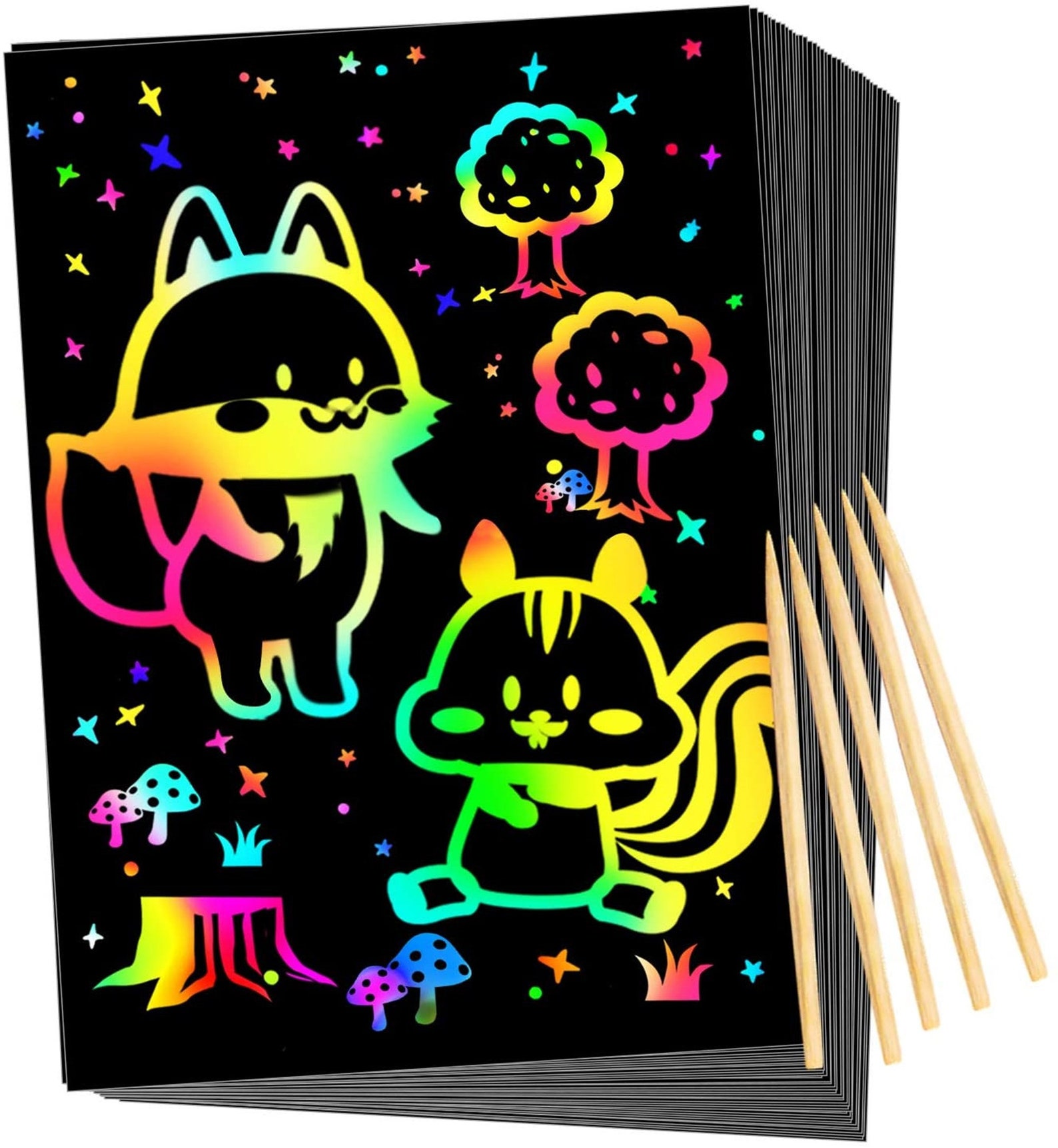 50 Sheet Scratch Art Rainbow Paper Scratchboard Kit Creative Etsy 50 Sheet Scratch Art Rainbow Paper Scratchboard Kit Creative Etsy