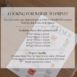 Classic Cocktails Print Bar Cart Decor Drink Alcohol Prints Cocktail ...