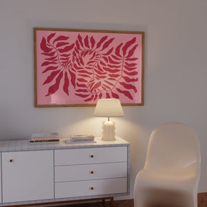 Abstract Floral Print - Pink and Red Poster - Matisse Print - Danish ...