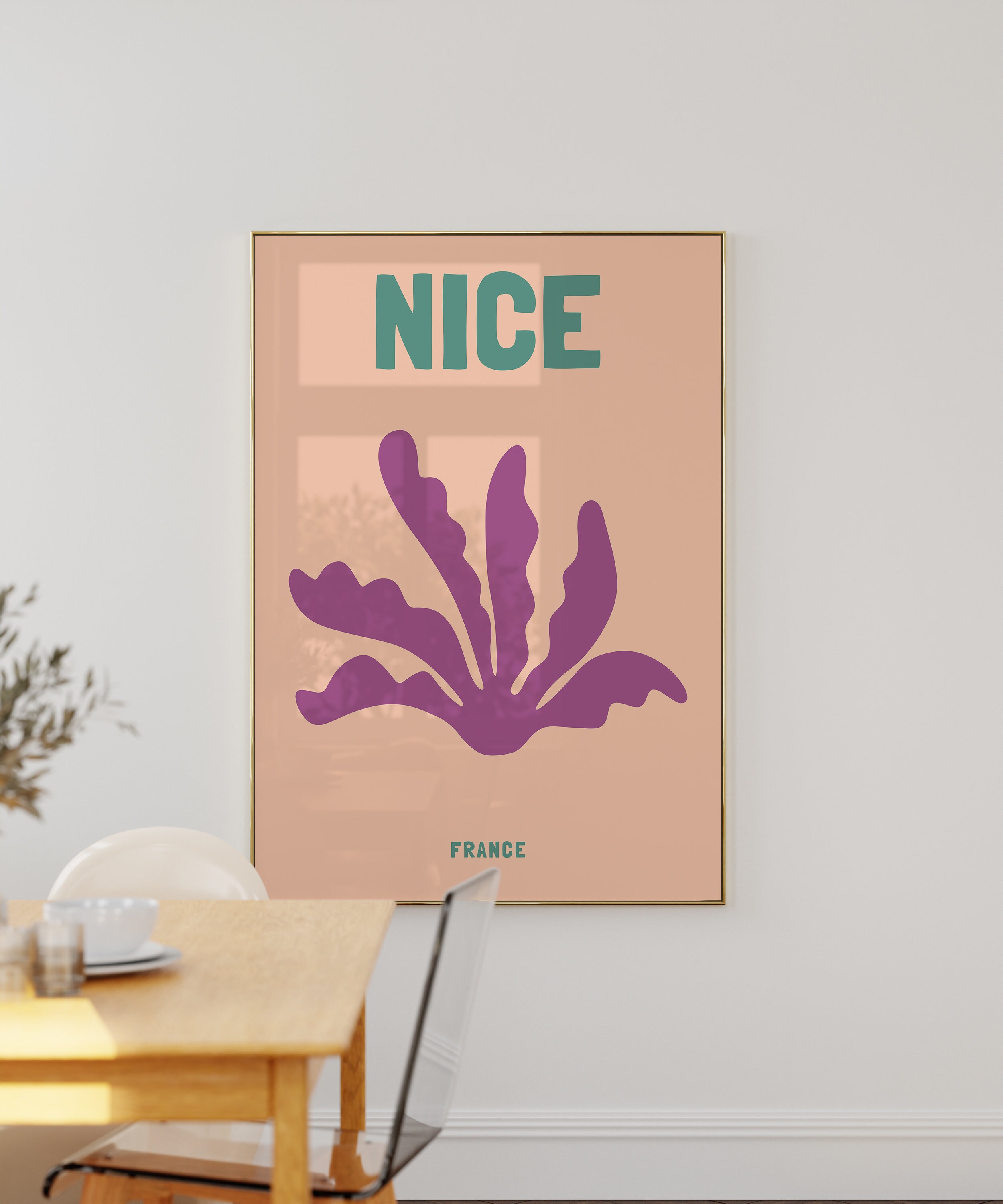 Famous Travel Places Nice France Print Trendy Preppy Room - Etsy