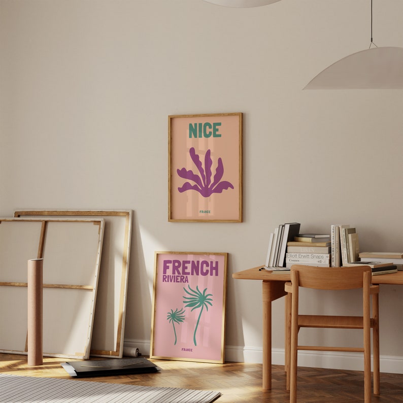 Famous Travel Places Nice France Print Trendy Preppy Room - Etsy