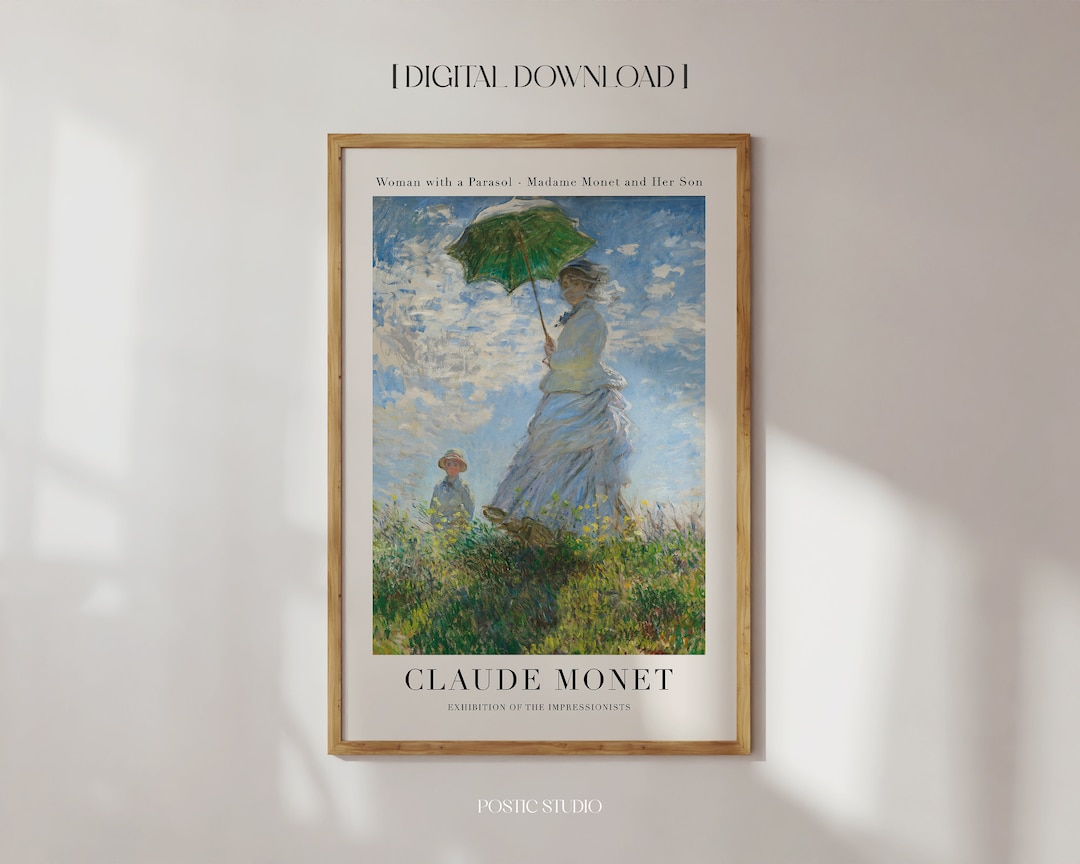 Claude Monet Print Famouse Painting Exhibition Museum Poster Art ...