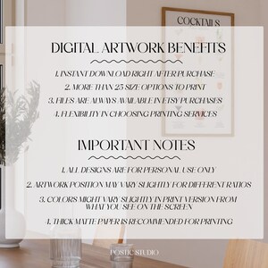 Classic Cocktails Print Bar Cart Decor Drink Alcohol Prints Cocktail ...