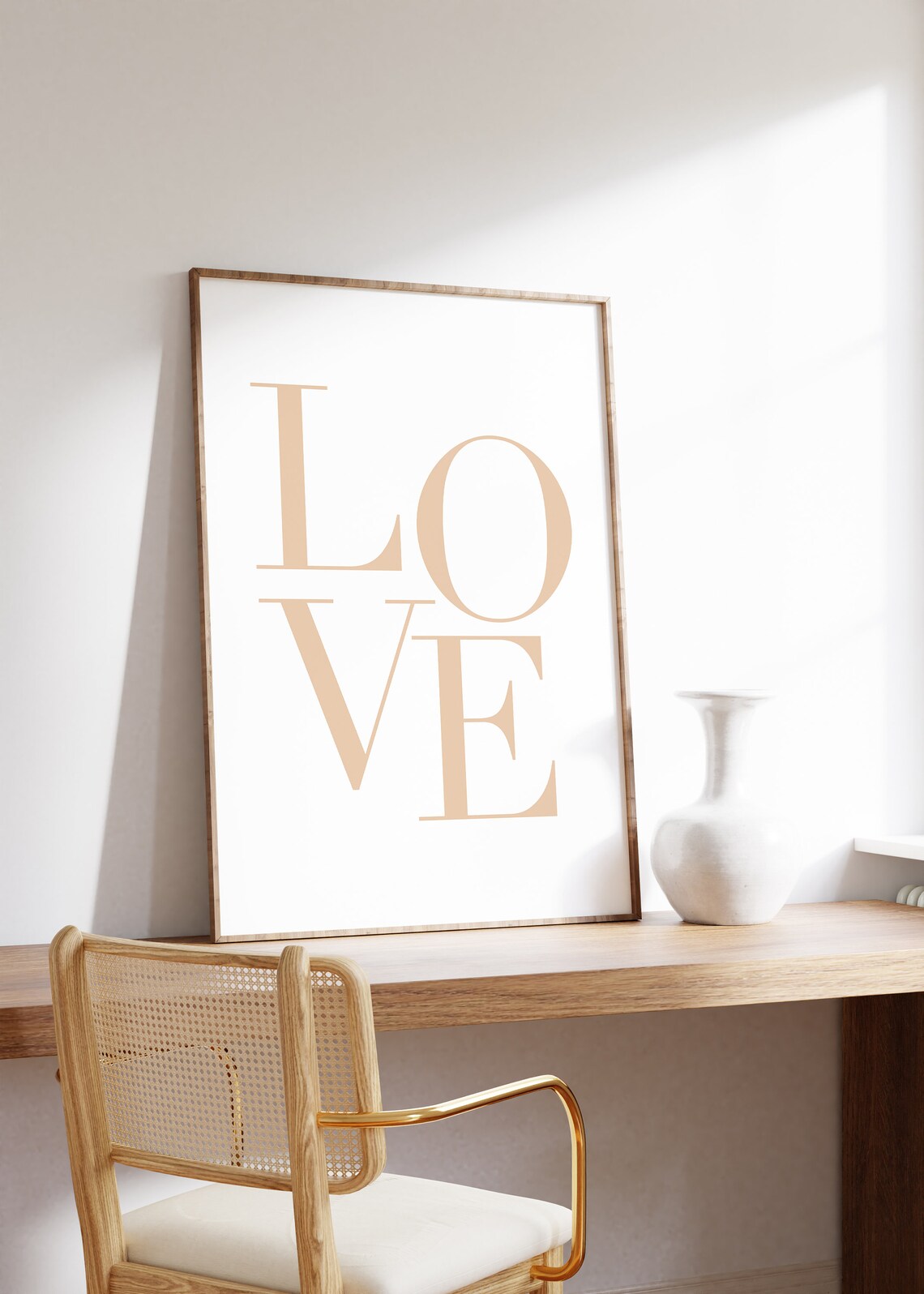 Love Wall Art Minimalist Neutral Love Word Print Love - Etsy