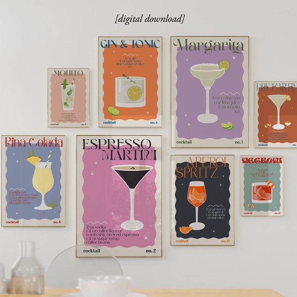 Cocktail Print - Etsy
