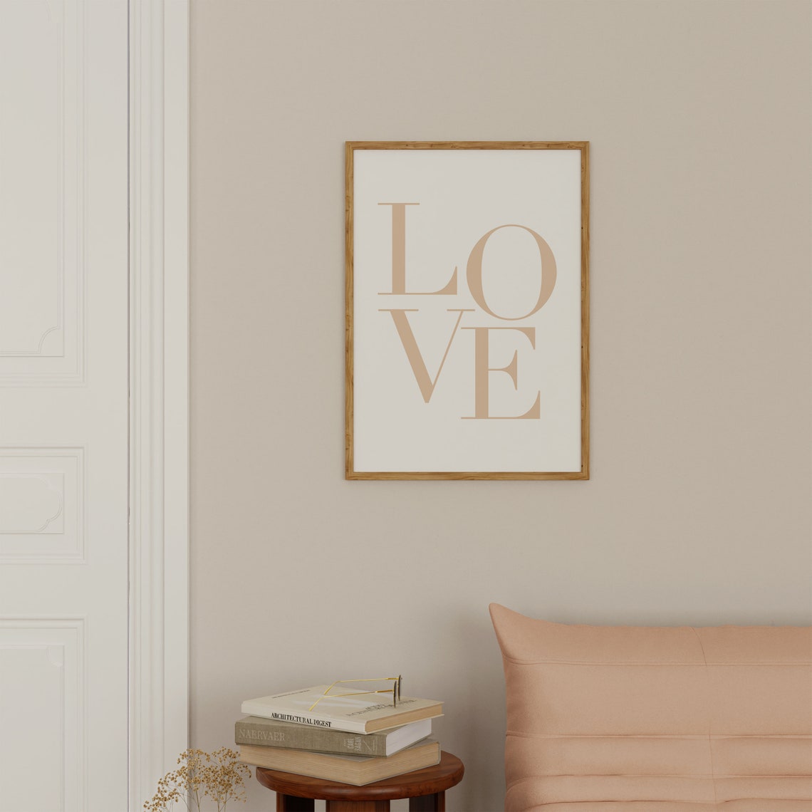 Love Wall Art Minimalist Neutral Love Word Print Love - Etsy