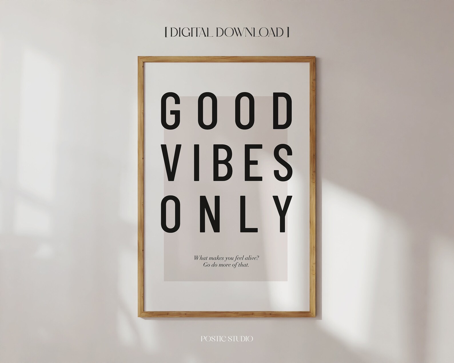 Good Vibes Only Wall Art Minimalist Text Print Good Vibes Only - Etsy