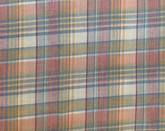 Pink Plaid Fabric | Etsy