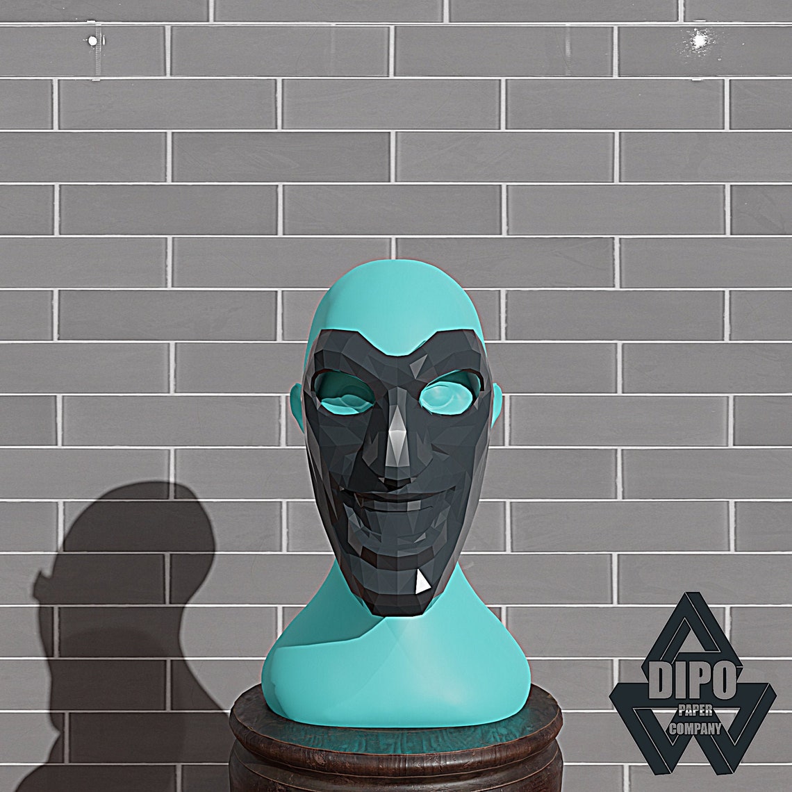 Trollface mask papercraftDIY low poly MaskTemplateLow Poly | Etsy