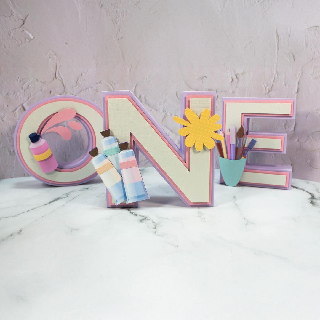Personalized Art Theme 3D Letters, Custom Name Sign, Birthday Party ...