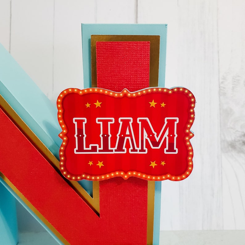 Circus 3D Letters Magical Birthday Fun Party Decorations | Etsy