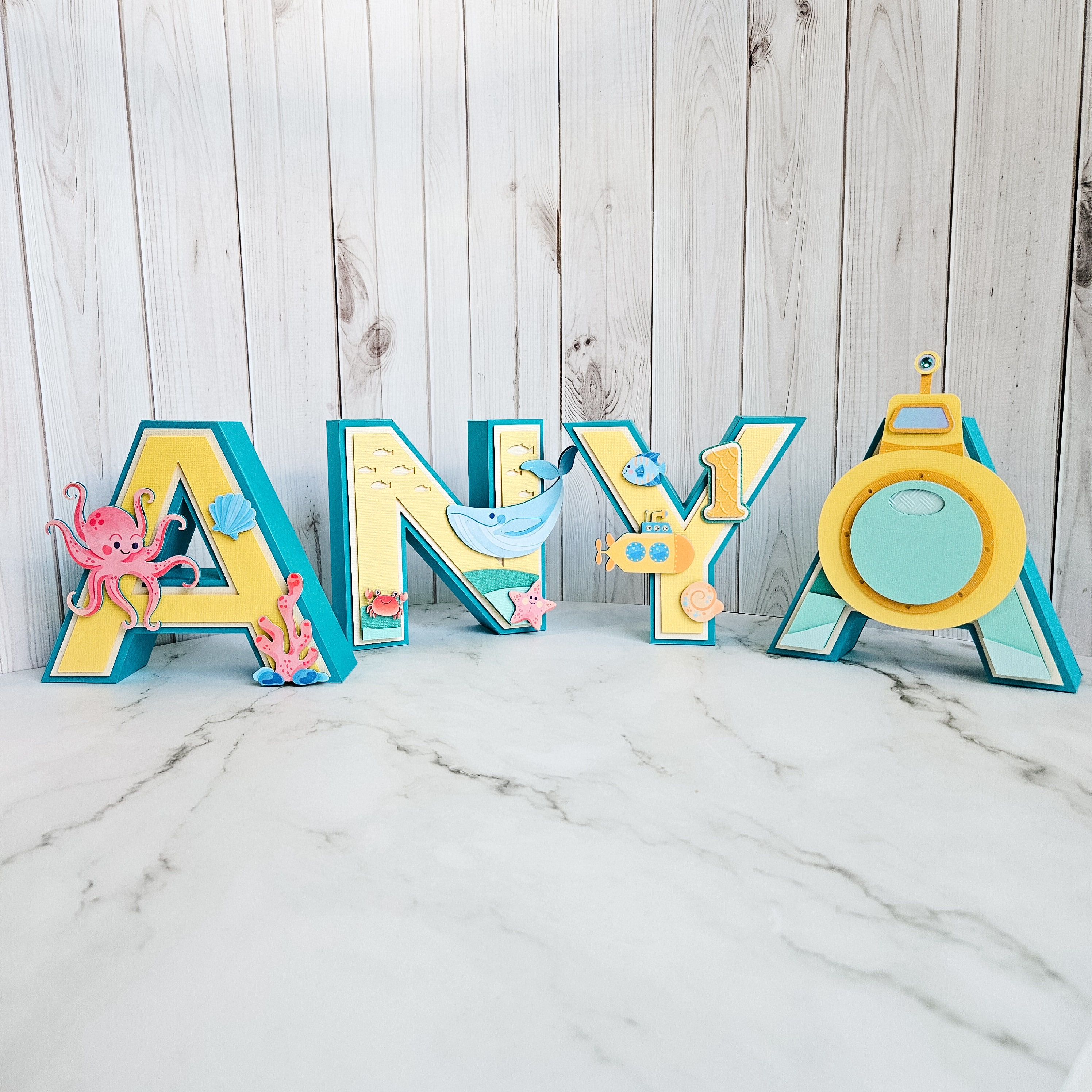 Yellow Submarine 3d Letters, Underwater Adventure, Fun Party ...