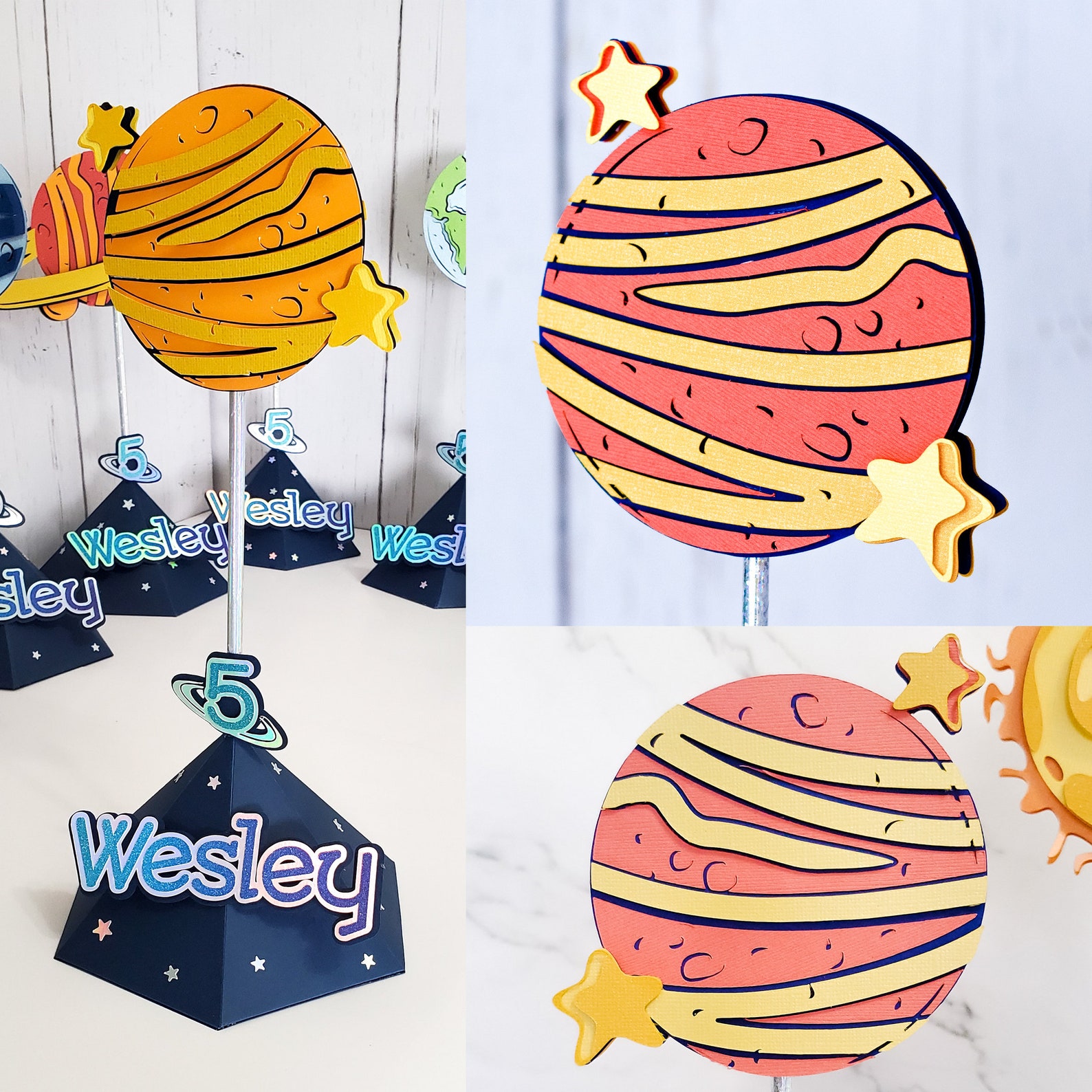 Solar System Centerpieces, Planet Birthday, Spaceship Party Decorations ...