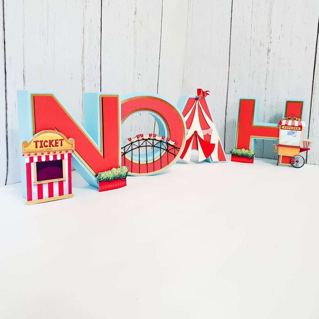 Circus 3D Letters, Magical Birthday, Fun Party Decorations, Ideal for ...