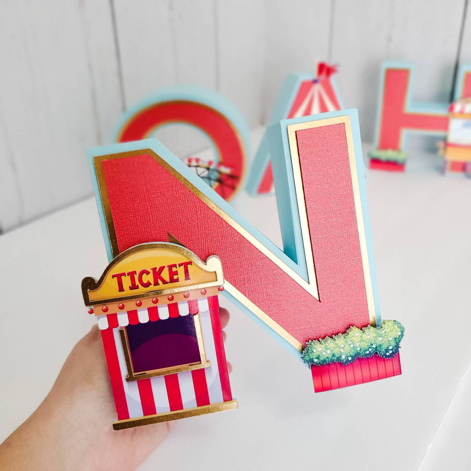 Circus 3D Letters Magical Birthday Fun Party Decorations | Etsy