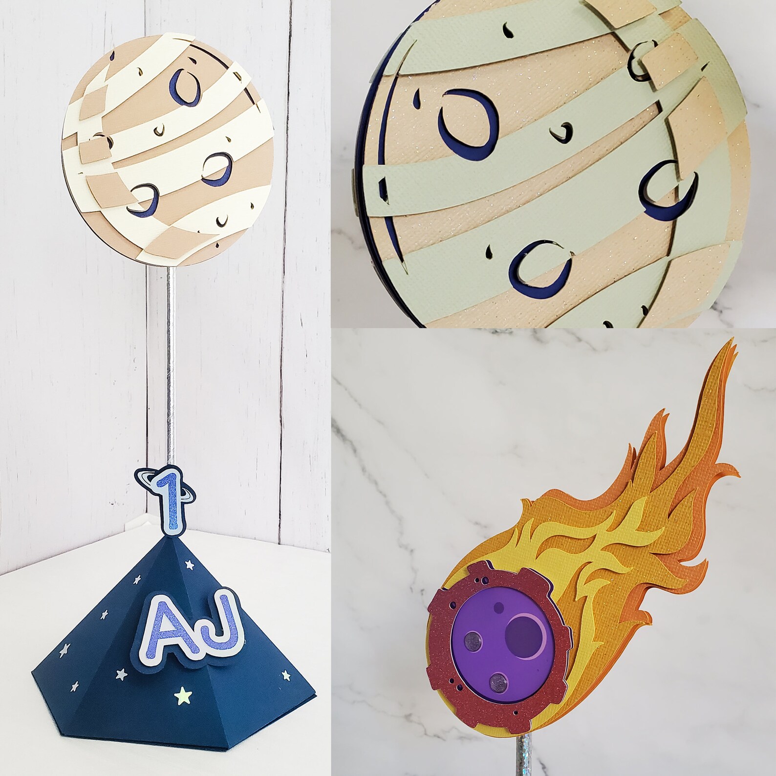 Solar System Centerpieces, Planet Birthday, Spaceship Party Decorations ...