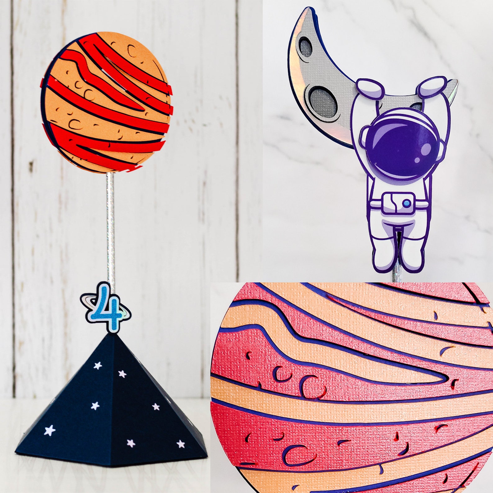 Solar System Centerpieces, Planet Birthday, Spaceship Party Decorations ...