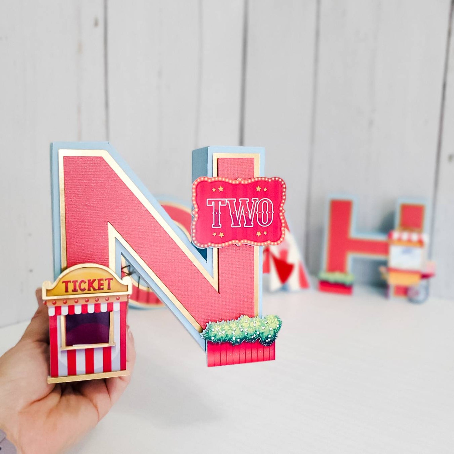 Circus 3D Letters Magical Birthday Fun Party Decorations | Etsy