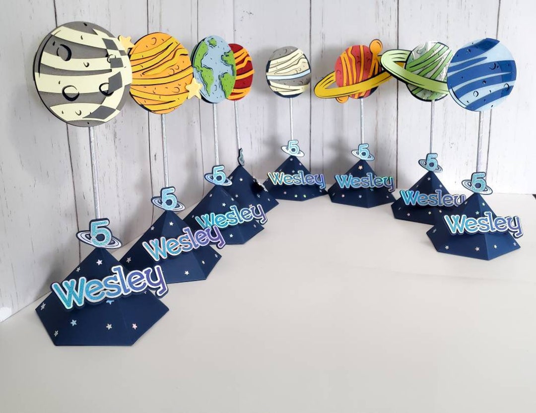 Solar System Centerpieces Planet Birthday Spaceship Party - Etsy