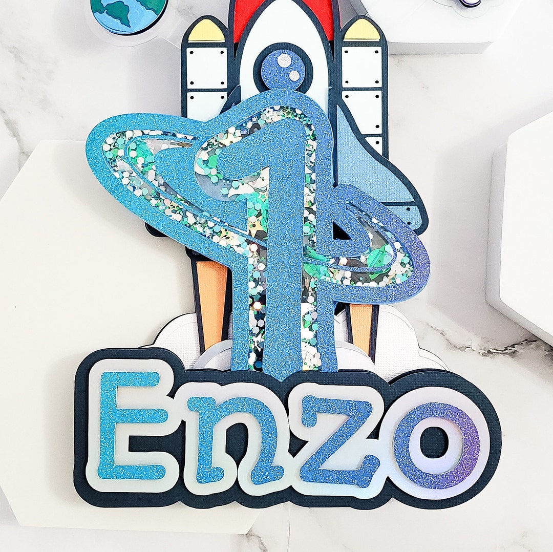 Astronaut Shaker Cake Topper: Outer Space First Birthday Party ...