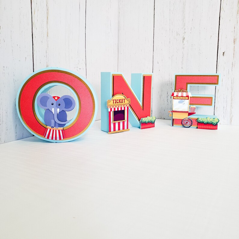 Circus 3D Letters Magical Birthday Fun Party Decorations - Etsy