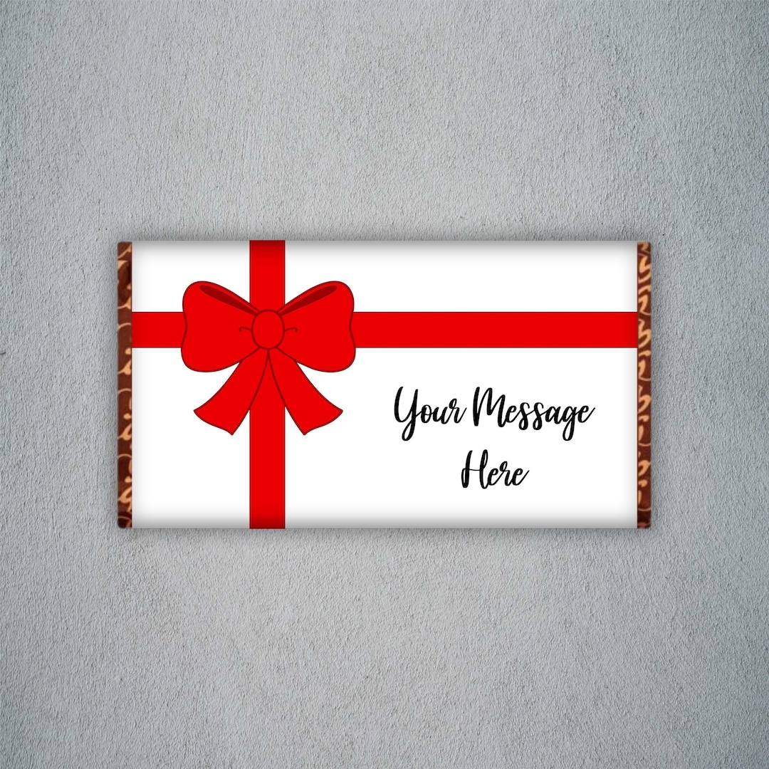 Make Your Own Personalised Chocolate Bar | Wrapper Only , - Etsy UK